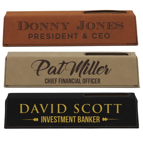 Business Card Cases Office Personalized desk name plate,Custom name ...