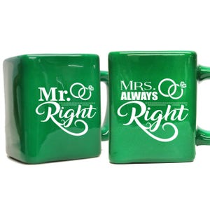Mr Right Mug, Mrs Always Right Coffee Mug, Mr and Mrs Mugs, Coffee Mug ...