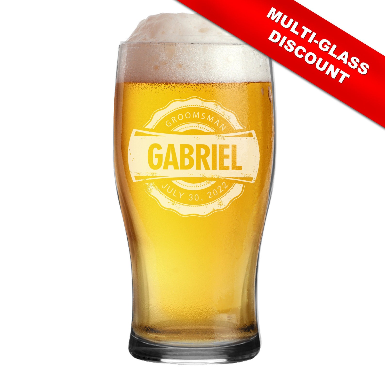 Pub Glasses Pilsner Glass Pub Glass Personalized Groomsmen - Etsy