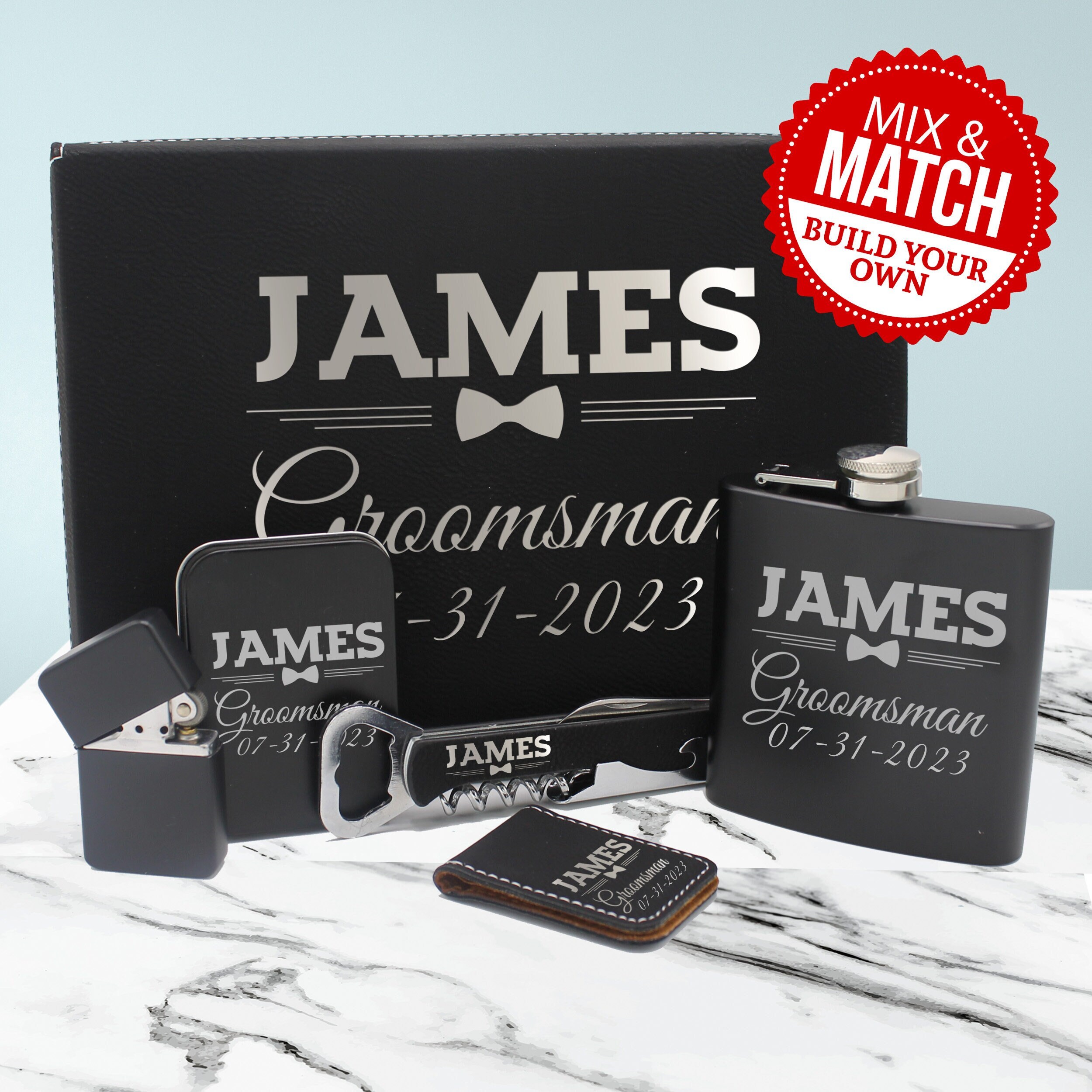 Personalized Groomsman Gift Box Engraved Groomsmen Box - Etsy