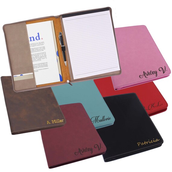 Personalized Portfolio Monogram Padfolio Leather Folio - Etsy
