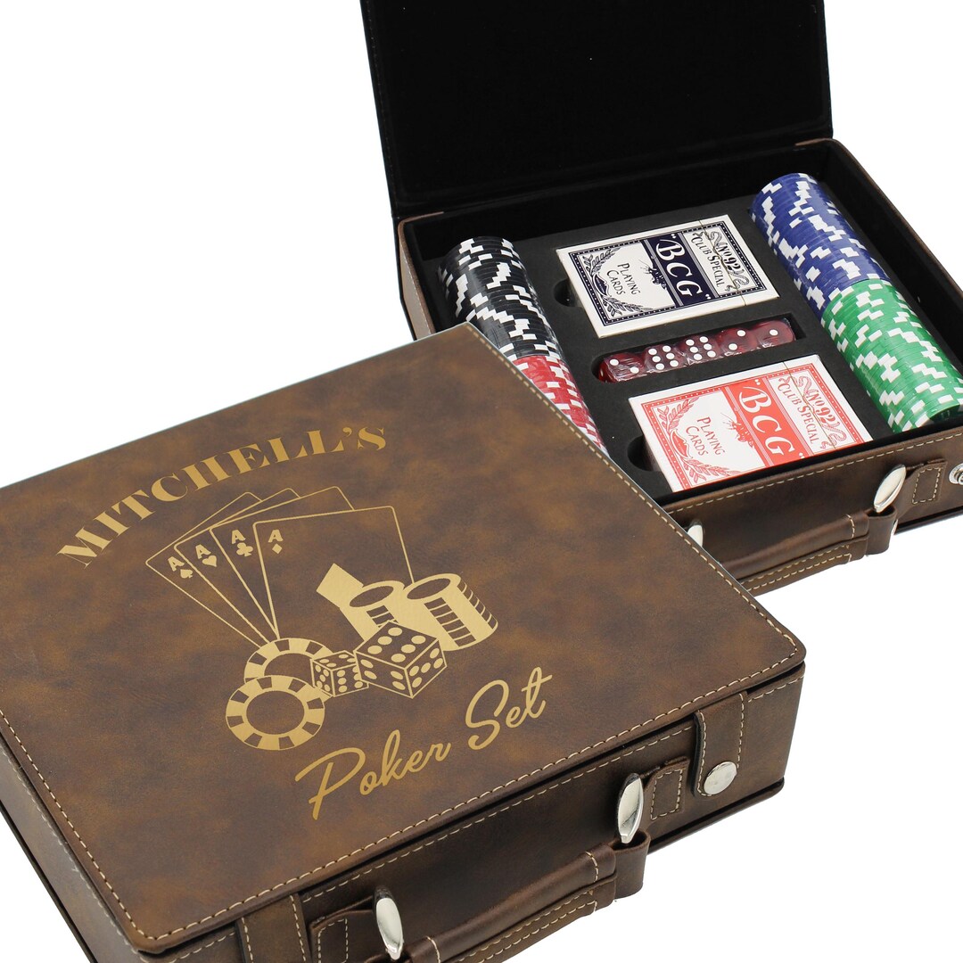 Personalized Poker Case - Personalized Poker Set - Poker Lovers Gift ...
