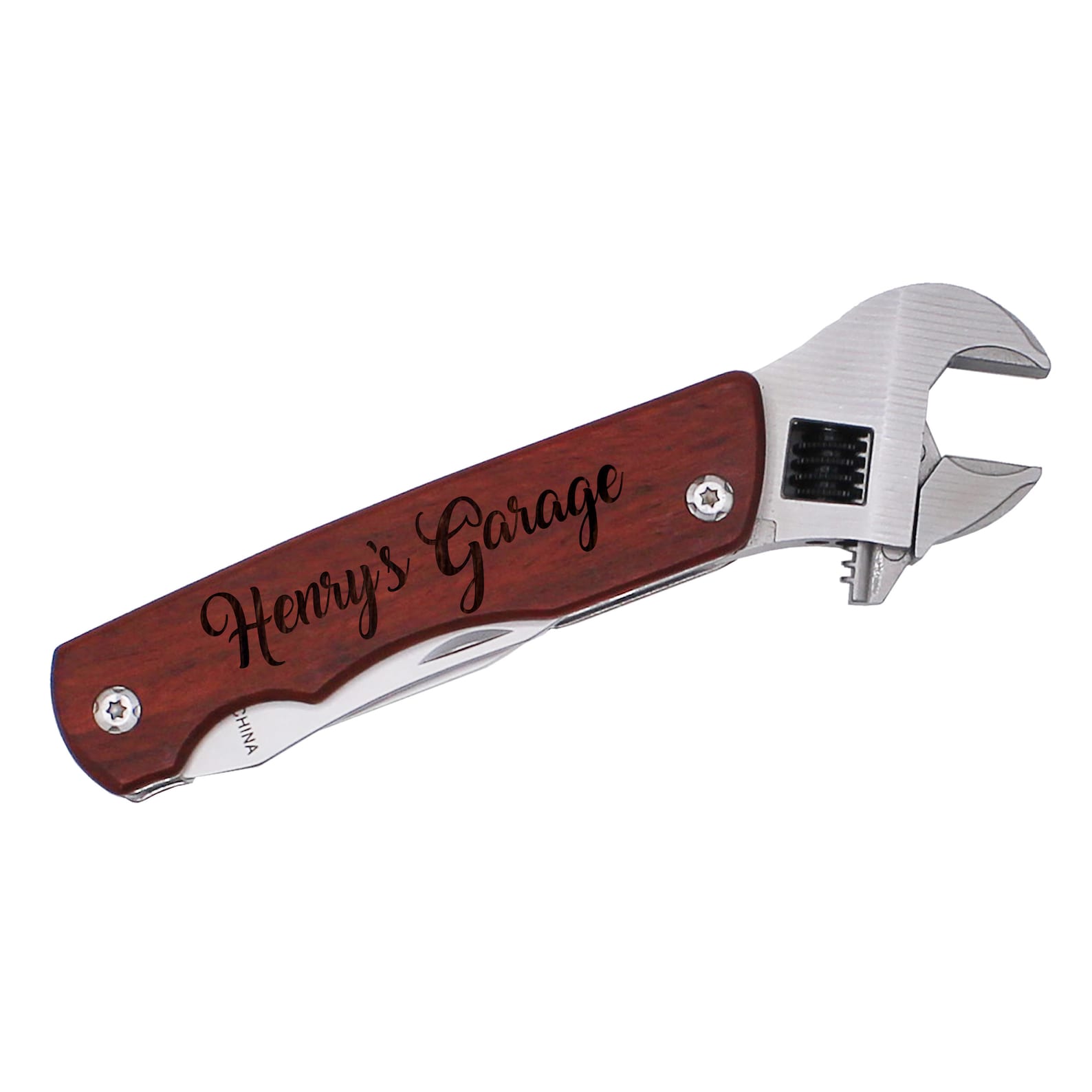 Engraved Multitool Set - Wrench Multitool Wood Handle - Personalized ...