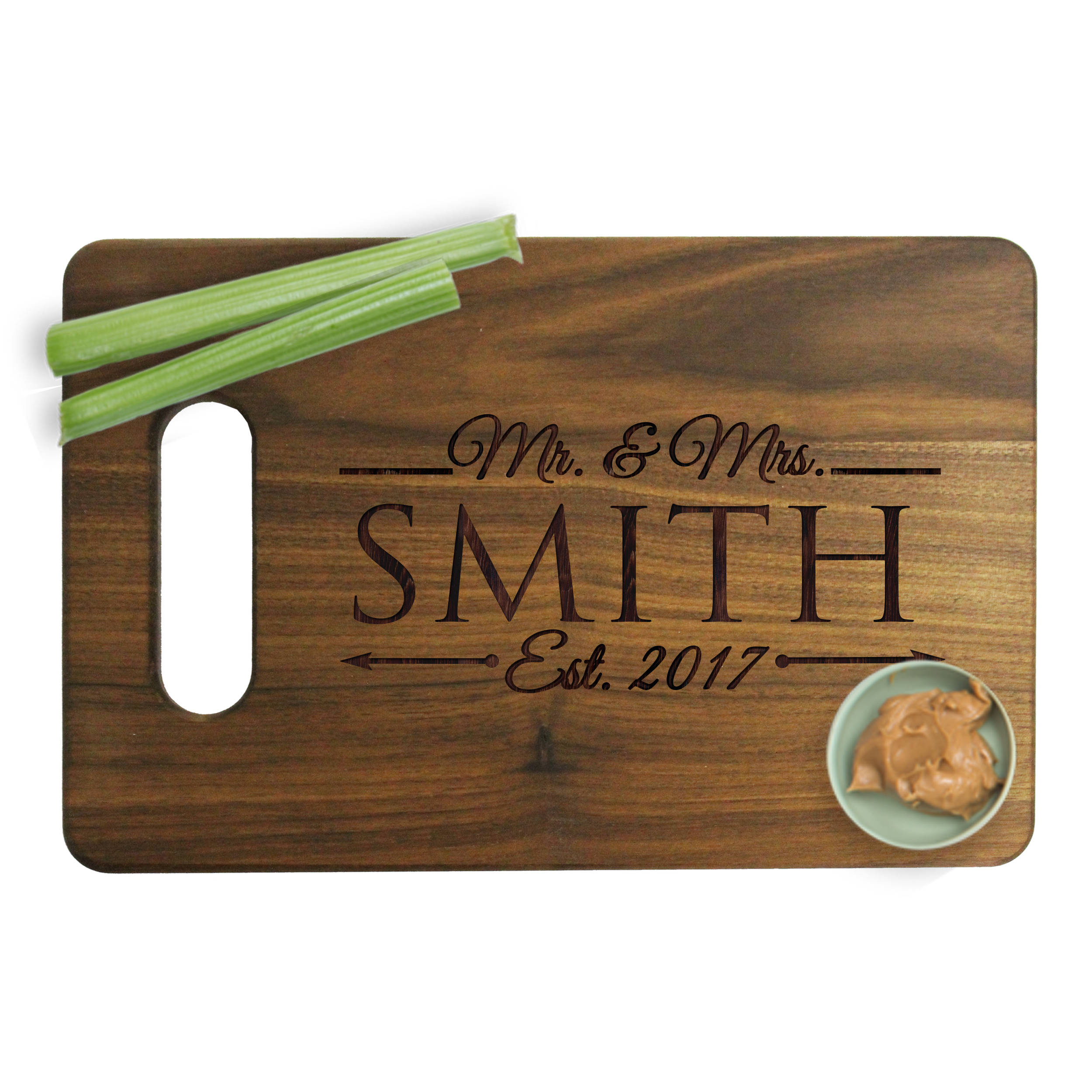 Anniversary Gift Personalized Walnut Cutting Board | Etsy