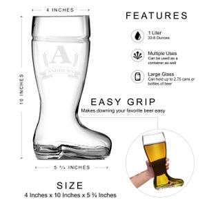 Personalized Beer Boot - Das Boot - Custom Boot Glasses - Big Beer Mug ...