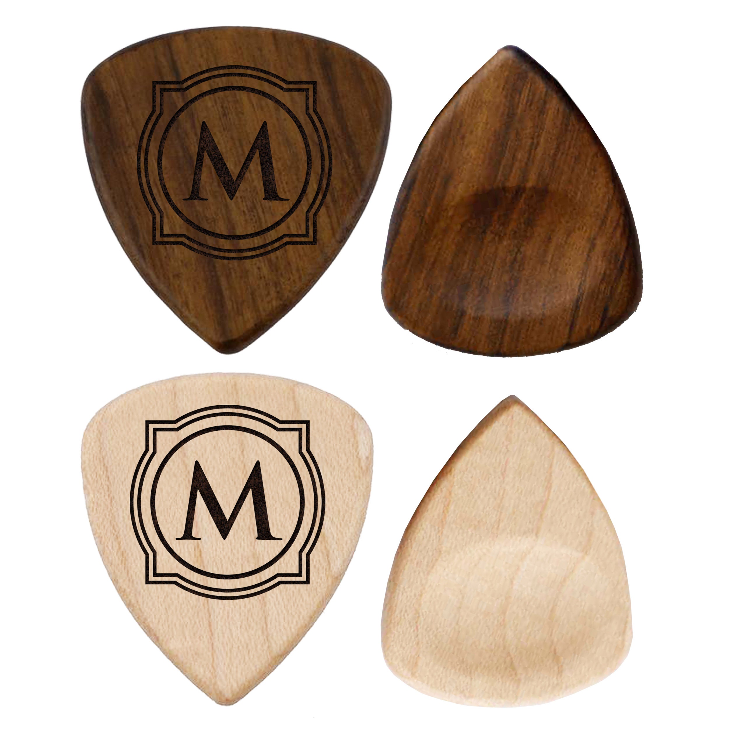 Engraved Guitar Pick - Wooden Pick - Personalized Guitar Pick - Wood ...