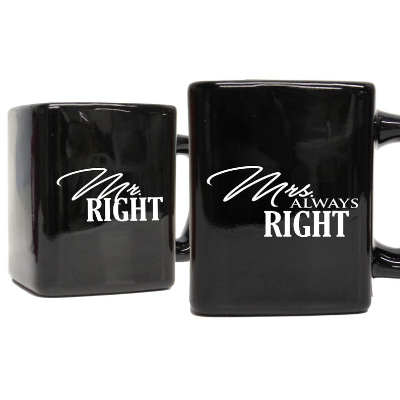 Mr Right Mug Mrs Always Right Coffee Mug Mr and Mrs Mugs - Etsy