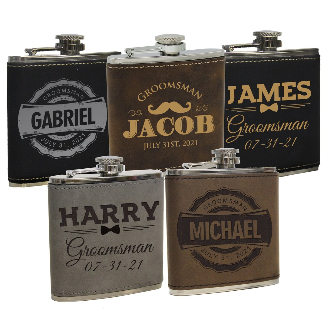 Groomsman Flask Set - Groomsmen Gift Box - Gifts for Groomsmen ...