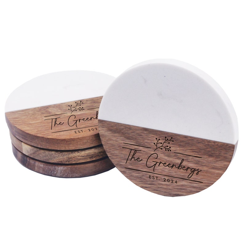 Personalized Wood Coasters - Etsy