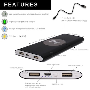 Portable Custom Phone Charger - Wireless Charging Pad - Portable ...