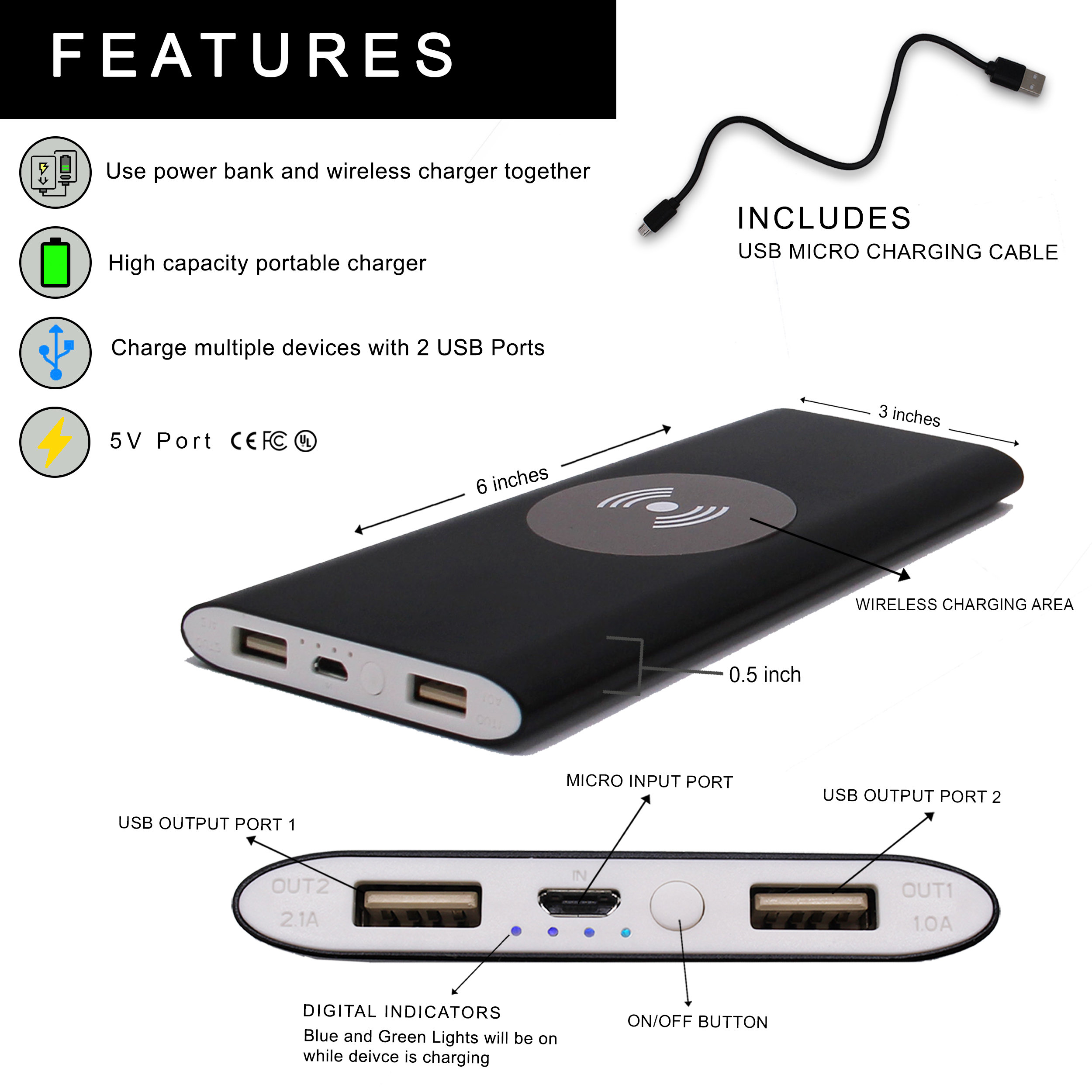 Portable Custom Phone Charger - Wireless Charging Pad - Portable ...