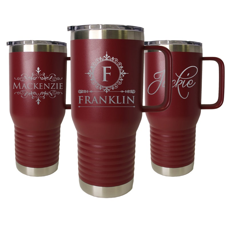 Custom Insulated Coffee Mug With Handle 20 Oz Customized Etsy