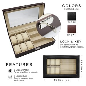 Personalized Watch and Sunglasses Box - Engraved Sunglasses and Watch ...