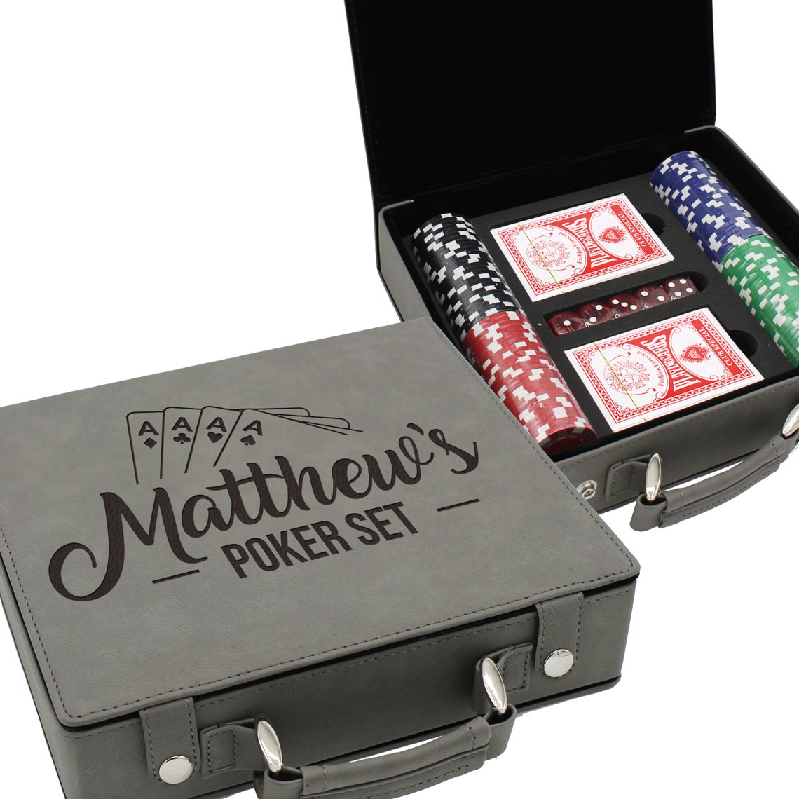 Poker Set Poker Player Gifts Personalized Poker Chip Set - Etsy