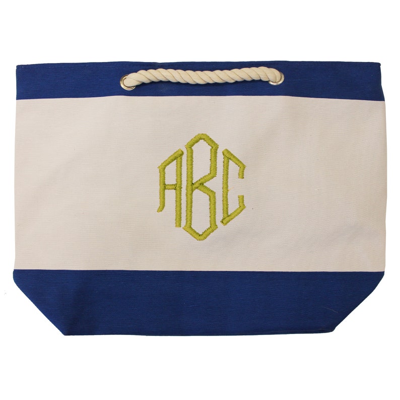 Monogram Beach Bag Embroidered Beach Bag Personalized | Etsy