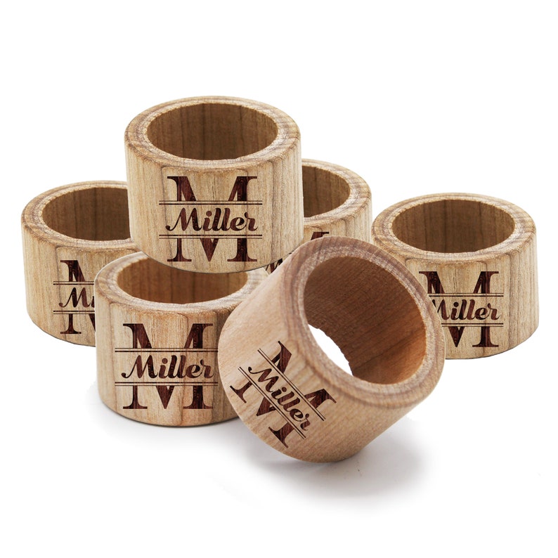 Personalized Napkin Rings Monogrammed Napkin Rings | Etsy
