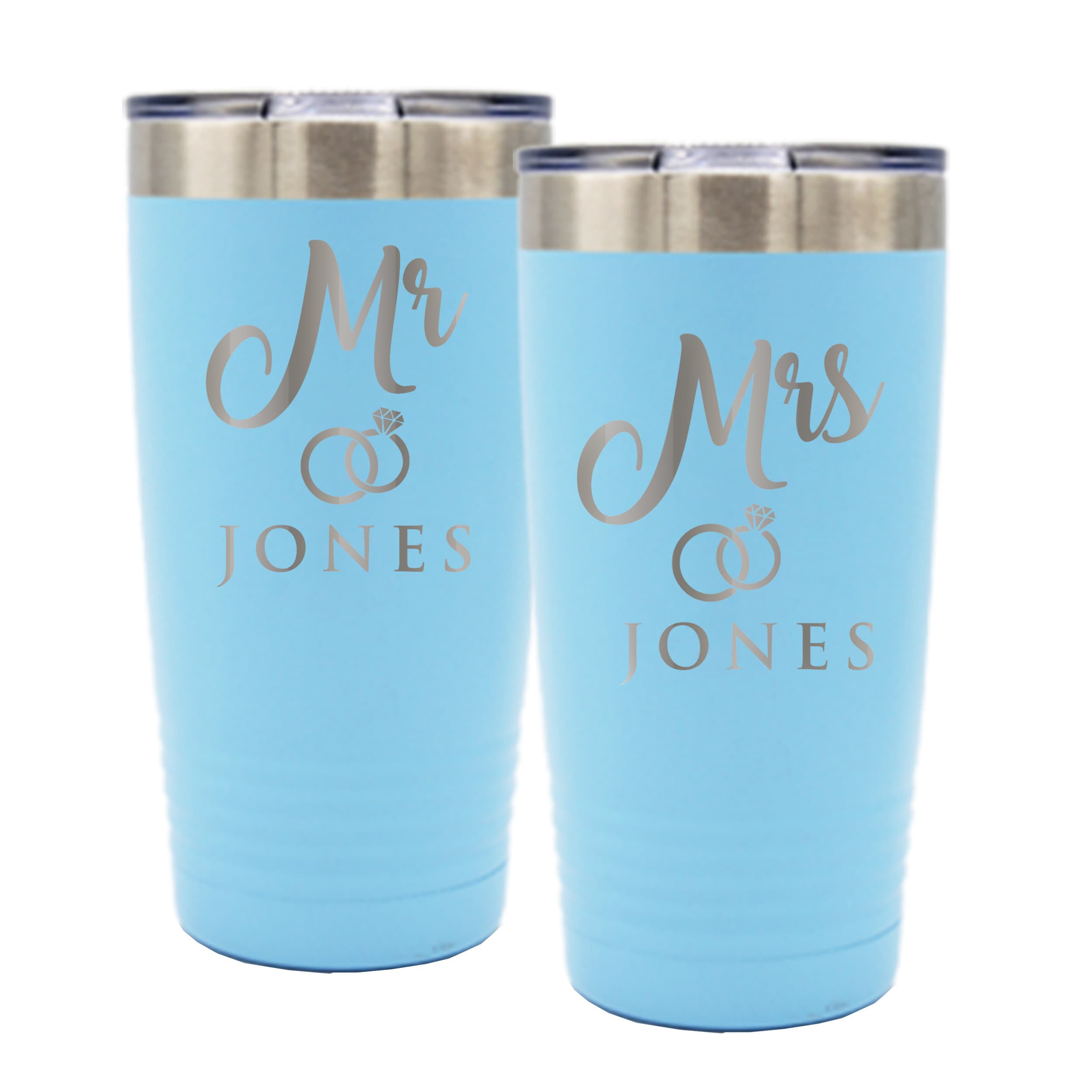 Custom Couples Tumbler Set Personalized Bridal Shower Gift | Etsy