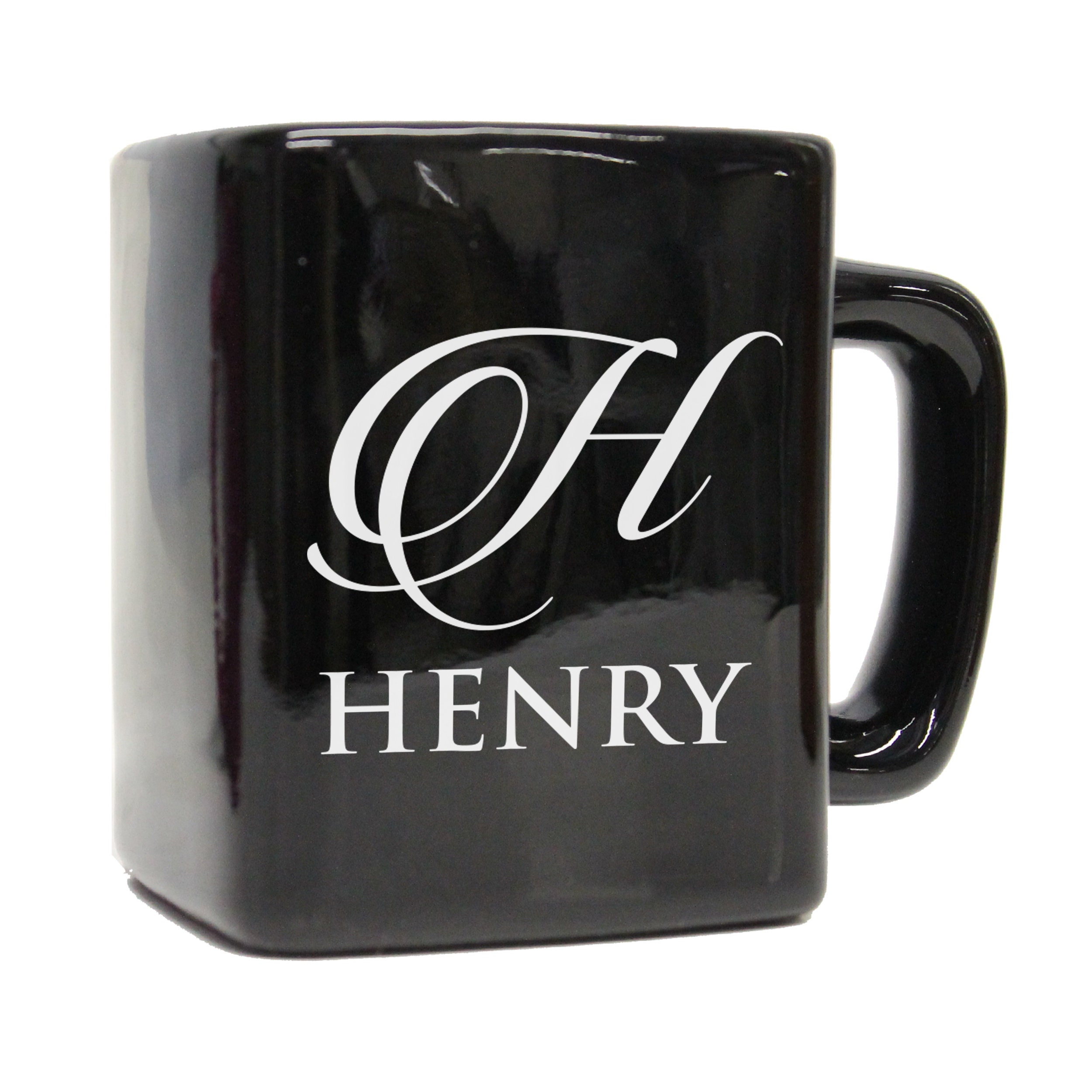 Custom Coffee Mug Engraved Coffee Cup Monogram Square Coffee | Etsy