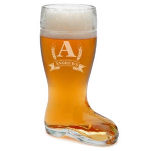 Custom Engraved Boot Glass - 1 Liter Beer Boot - Funny Beer Stein ...