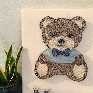 Teddy Bear String Art // Child's Name, Personalized String Art - Etsy