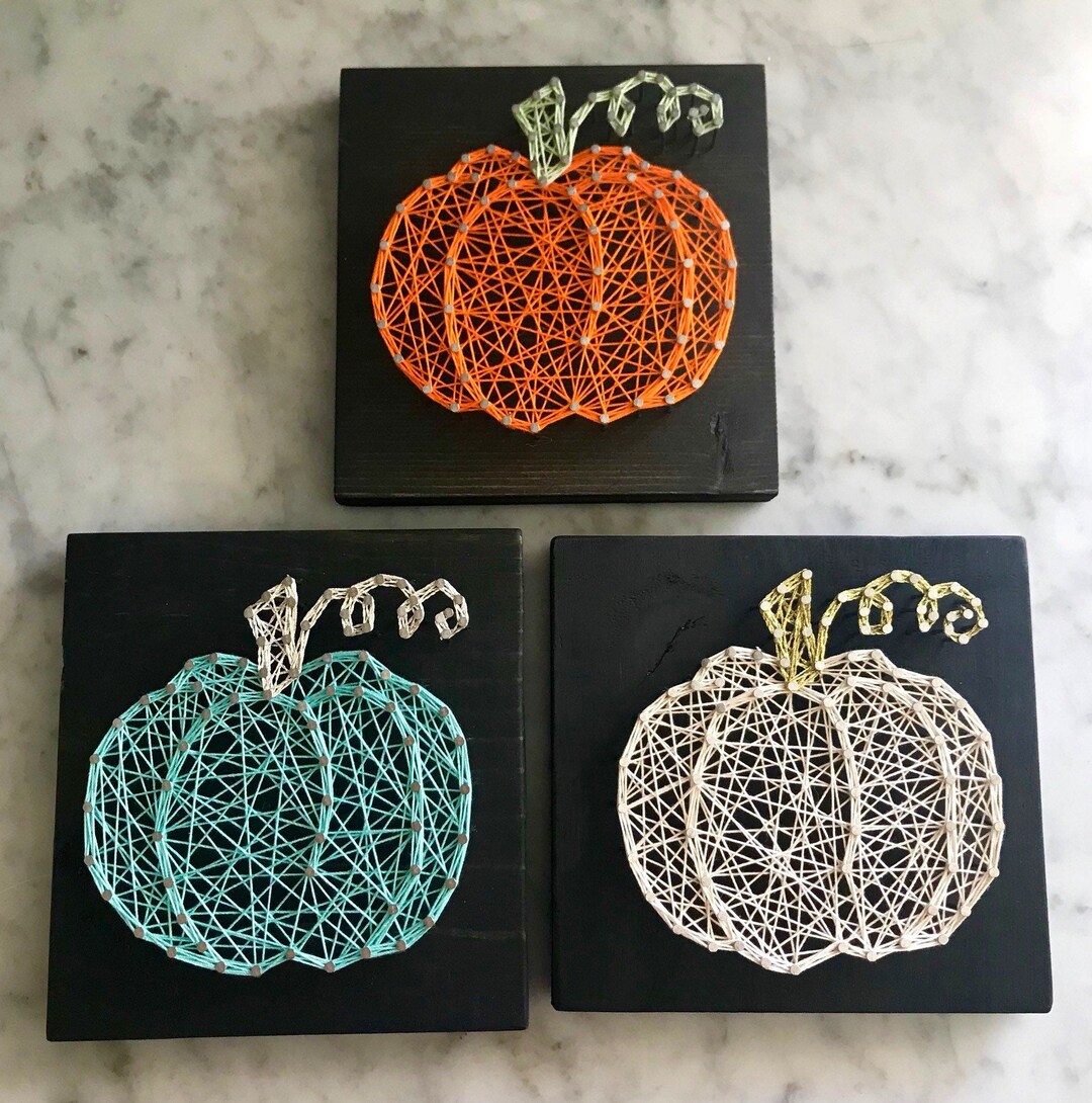 Fall Pumpkin String Art // Halloween Fall Decor - Etsy