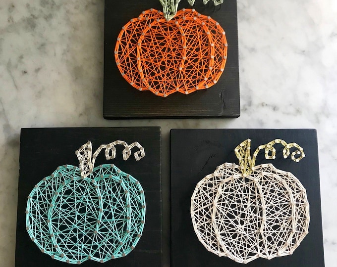 Fall Pumpkin String Art // Halloween Fall Decor - Etsy