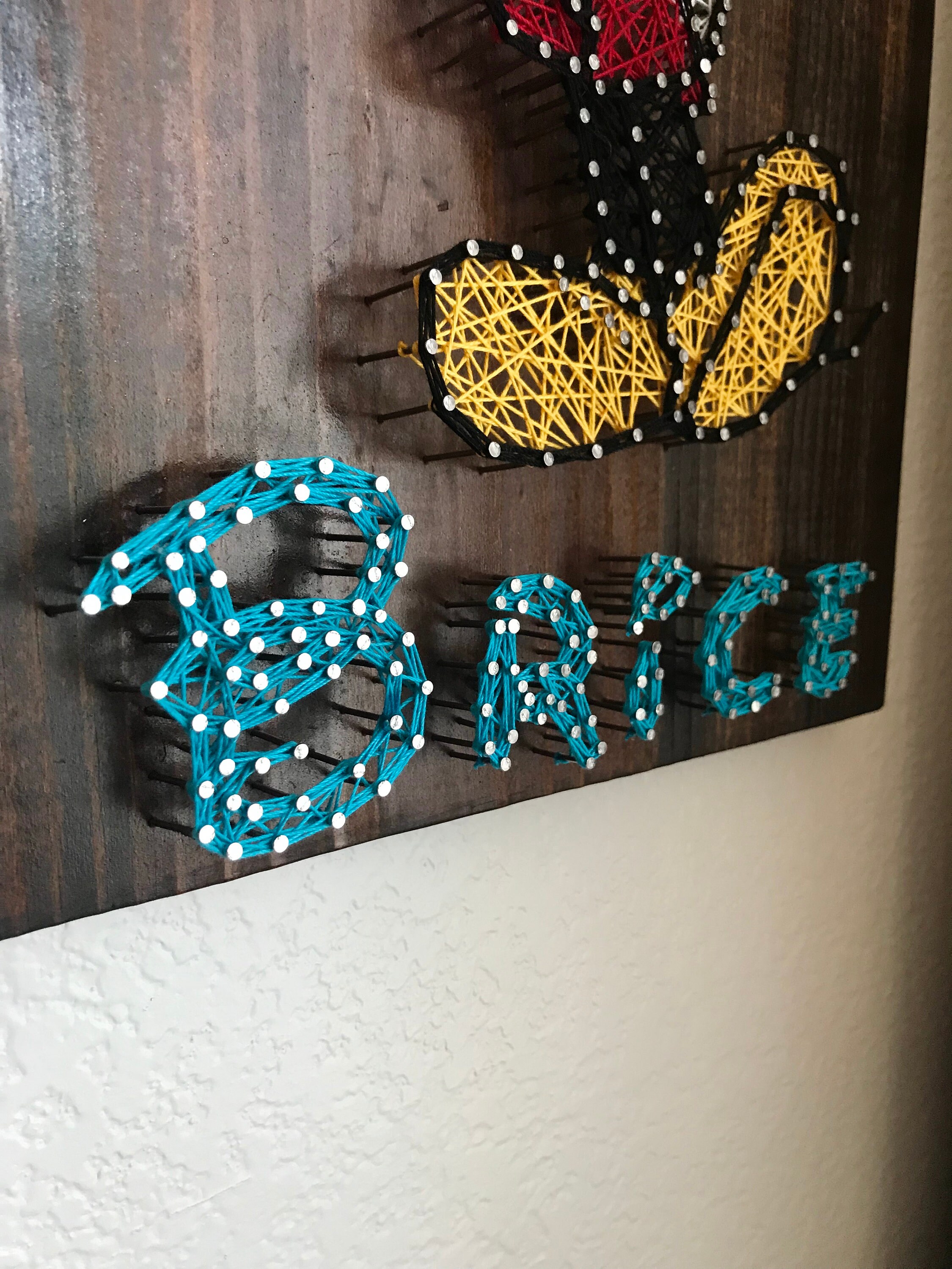 Mickey Mouse Inspired String Art // Disney String Art - Etsy