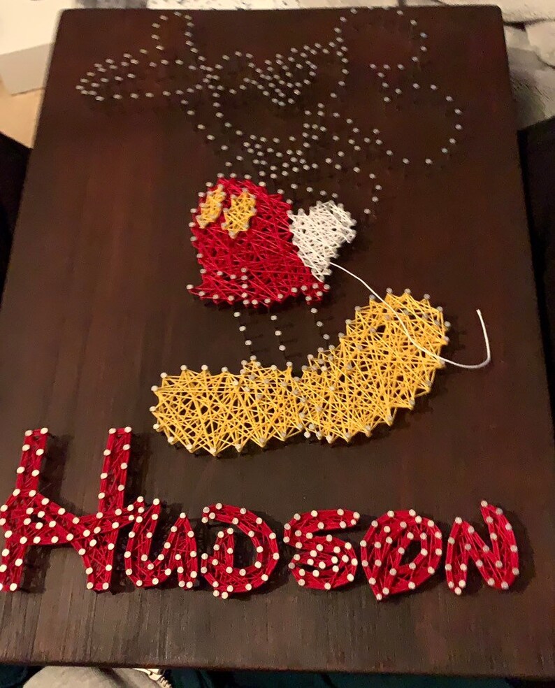 Mickey Mouse Inspired String Art // Disney String Art - Etsy