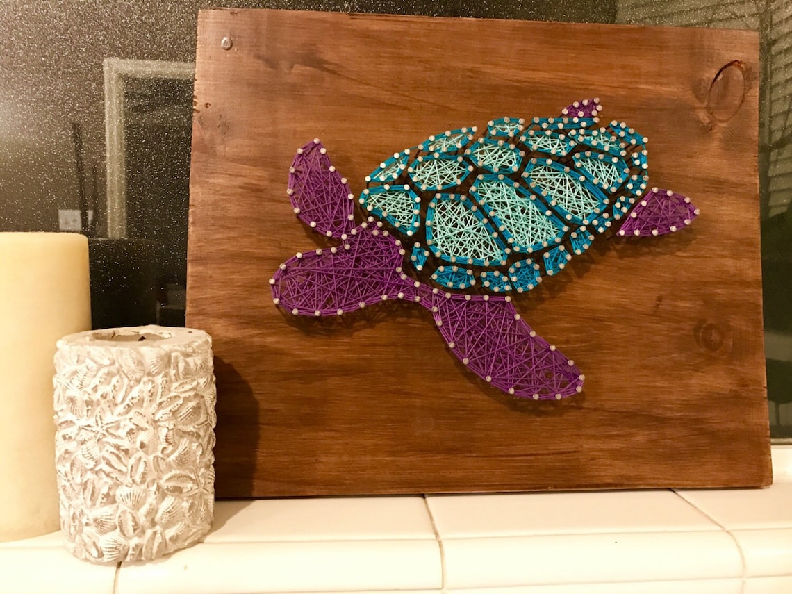 Sea Turtle String Art Ocean Life String Art | Etsy