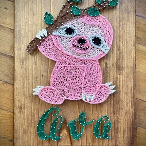 Baby Sloth String Art // Nursery Sloth - Etsy