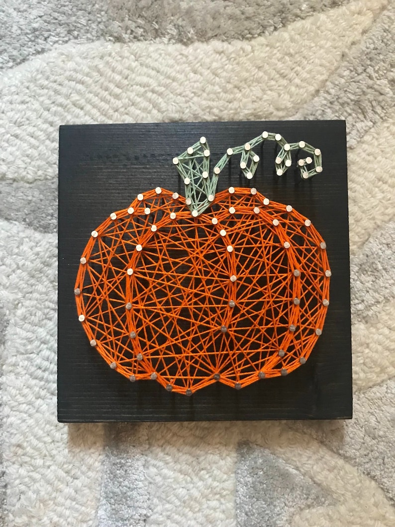 Fall Pumpkin String Art // Halloween Fall Decor - Etsy