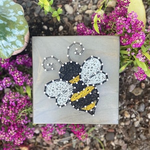 Little Bee String Art // Bumblebee Art - Etsy