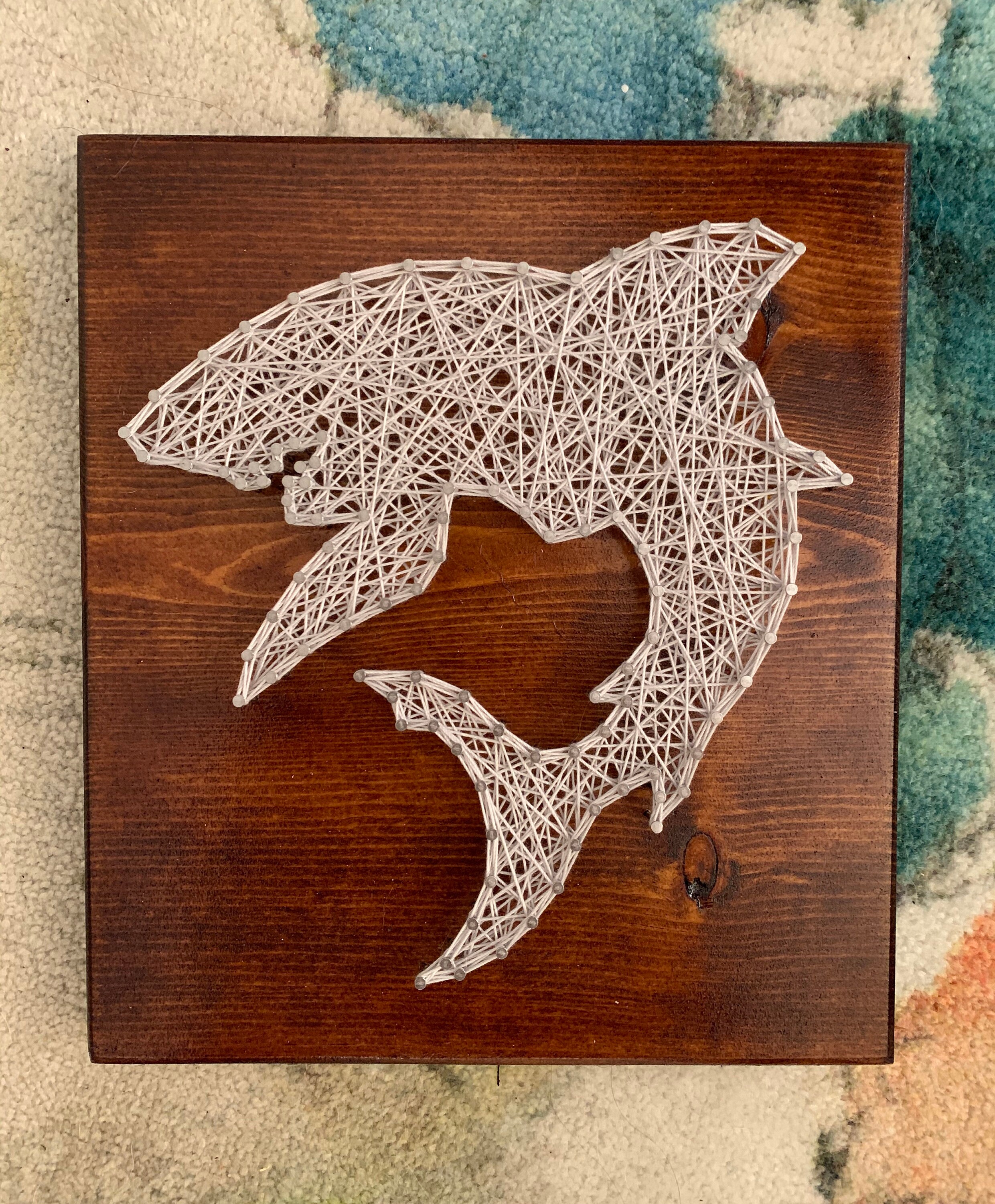 Shark String Art // Great White Shark | Etsy