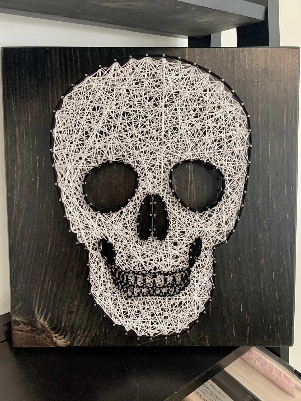 Skull String Art // Halloween Skeleton Decor | Etsy
