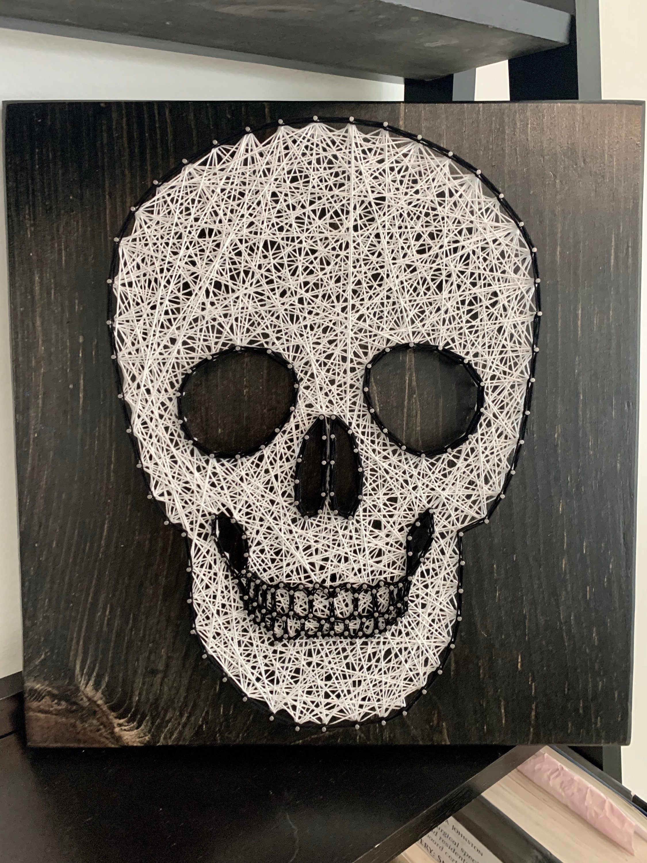 Skull String Art // Halloween Skeleton Decor | Etsy