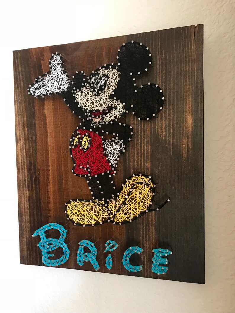 Mickey Mouse Inspired String Art // Disney String Art - Etsy