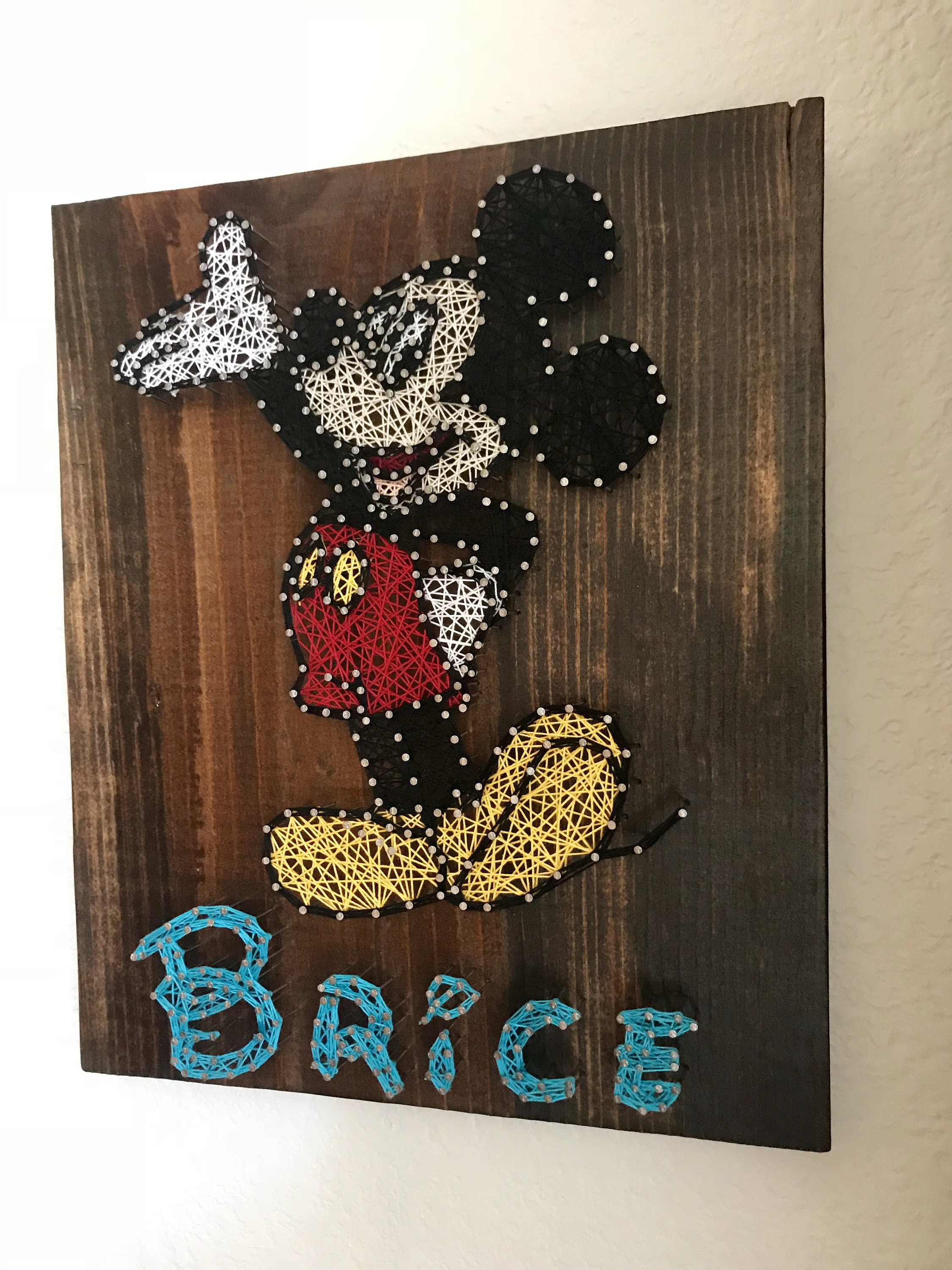 Mickey Mouse Inspired String Art // Disney String Art - Etsy