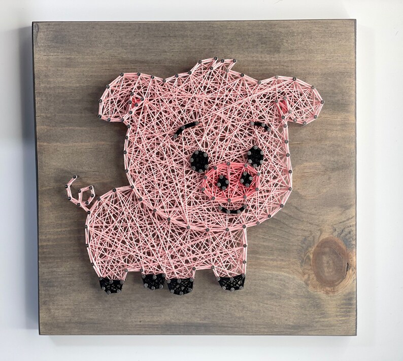 Farm Animal String Art // Horse Art // Pig Art // Sheep Art // | Etsy