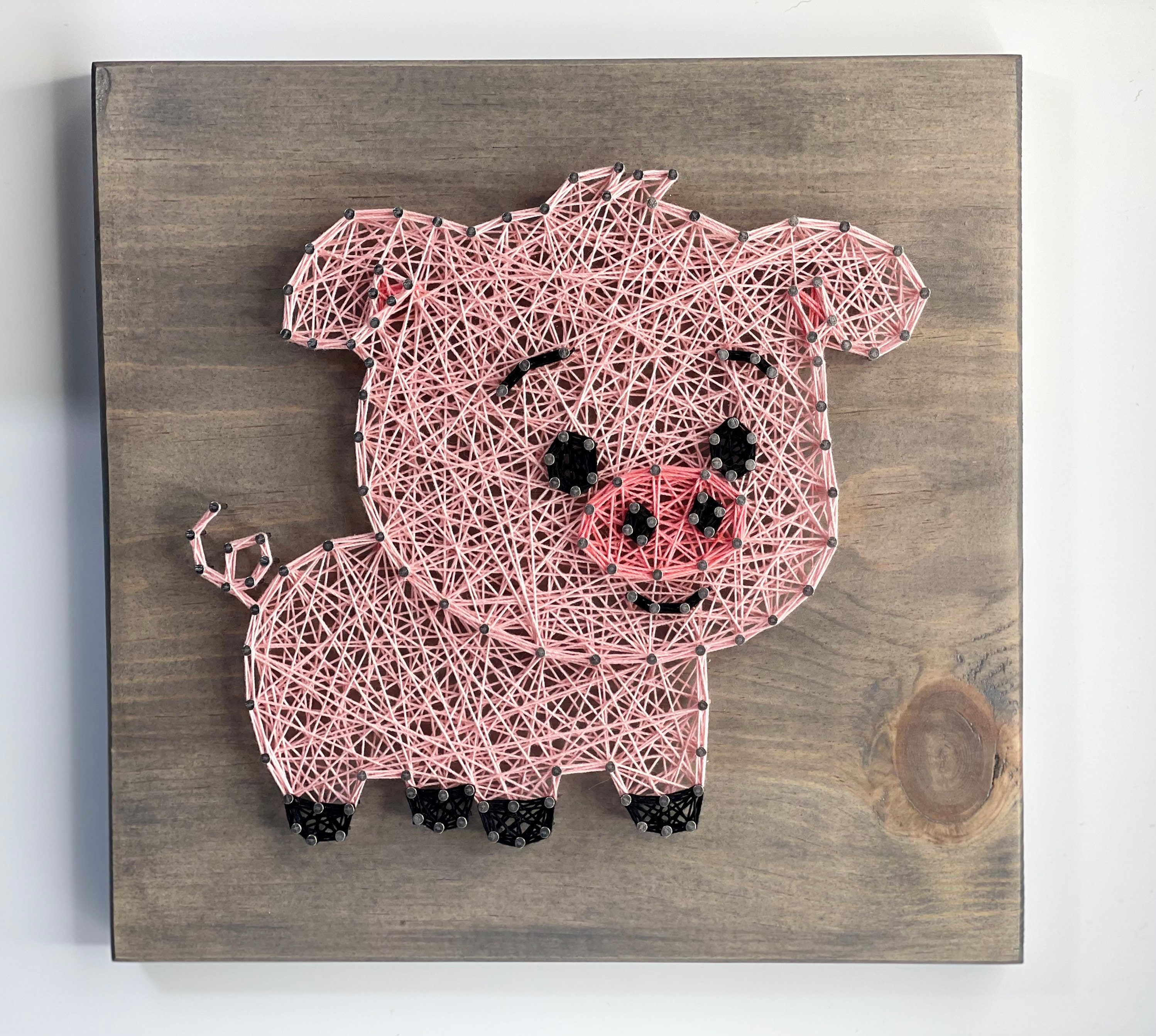 Farm Animal String Art // Horse Art // Pig Art // Sheep Art // | Etsy