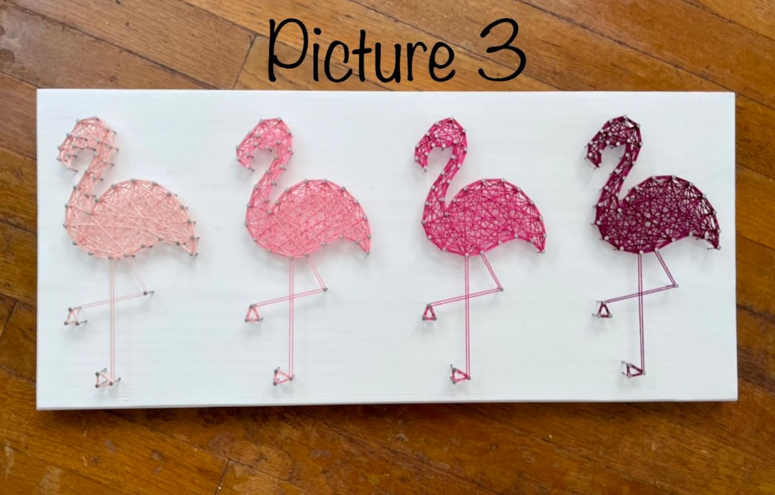 Flamingo String Art // 4 Flamingos Decor // Ombré Flamingo - Etsy