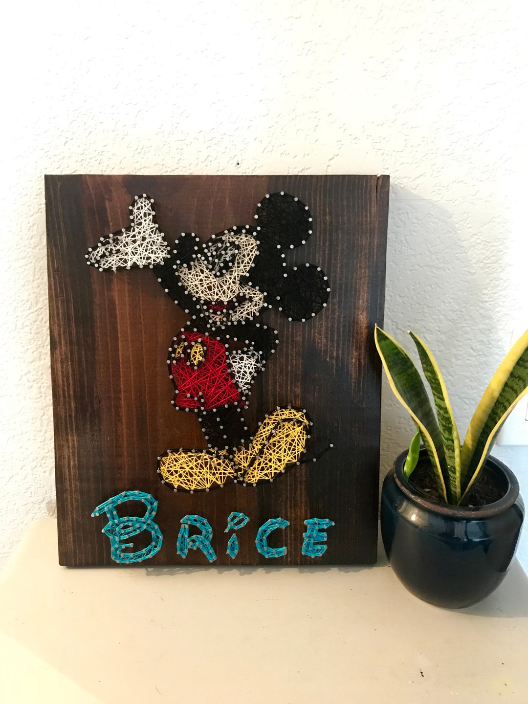 Mickey Mouse Inspired String Art // Disney String Art - Etsy