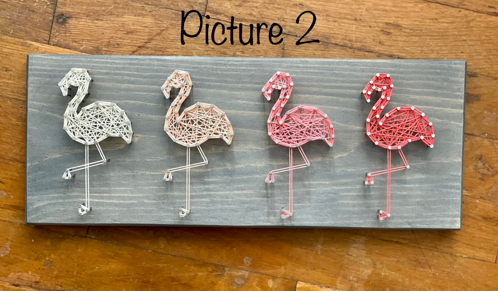 Flamingo String Art // 4 Flamingos Decor // Ombré Flamingo - Etsy