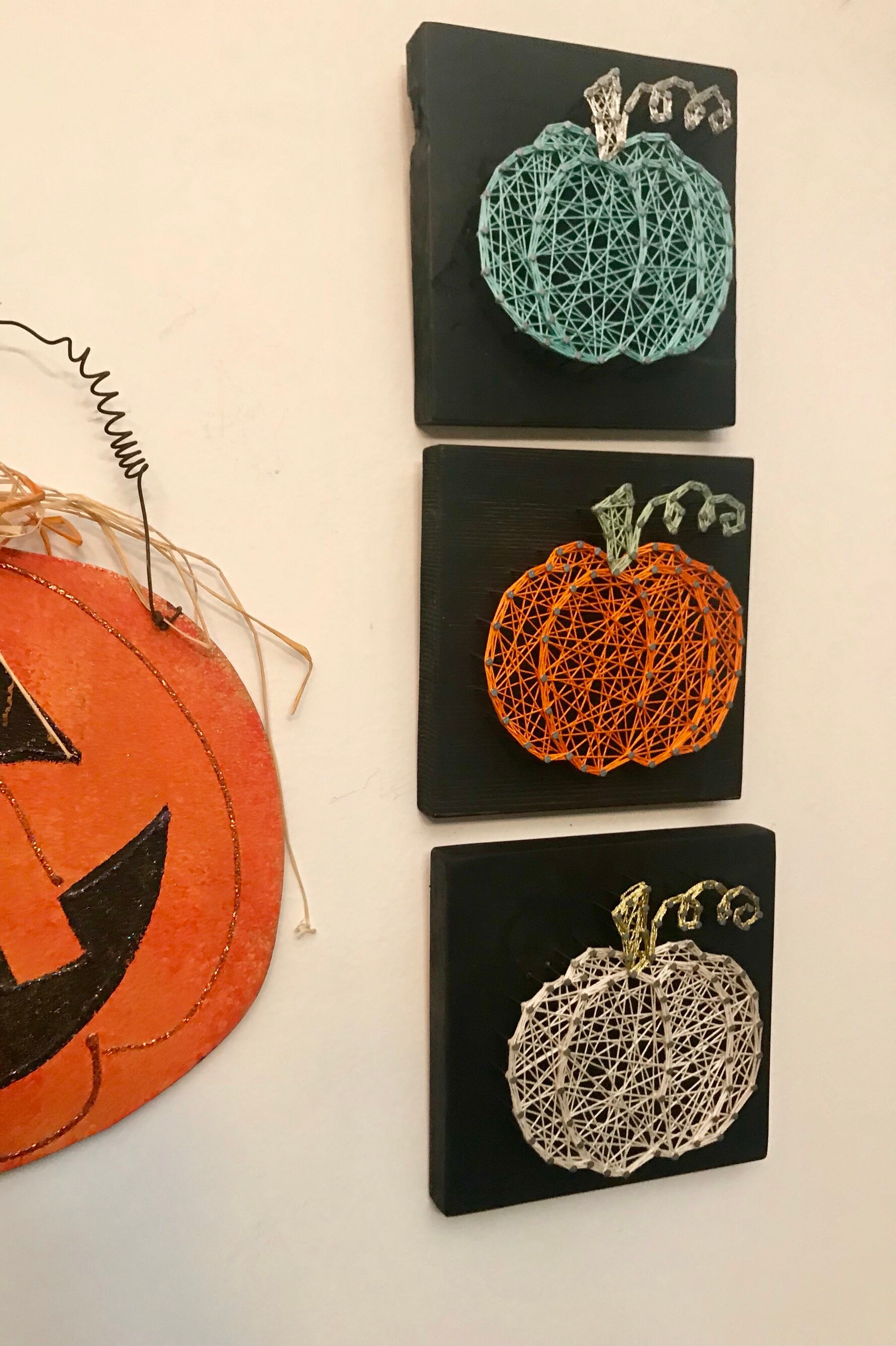Fall Pumpkin String Art // Halloween Fall Decor - Etsy