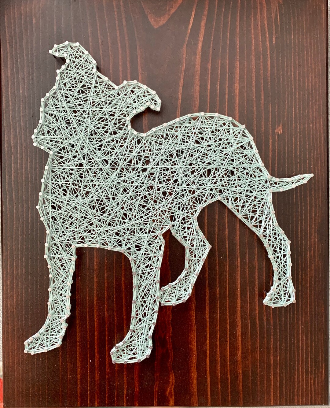 Pitbull String Art // Personalized Dog Plaque - Etsy