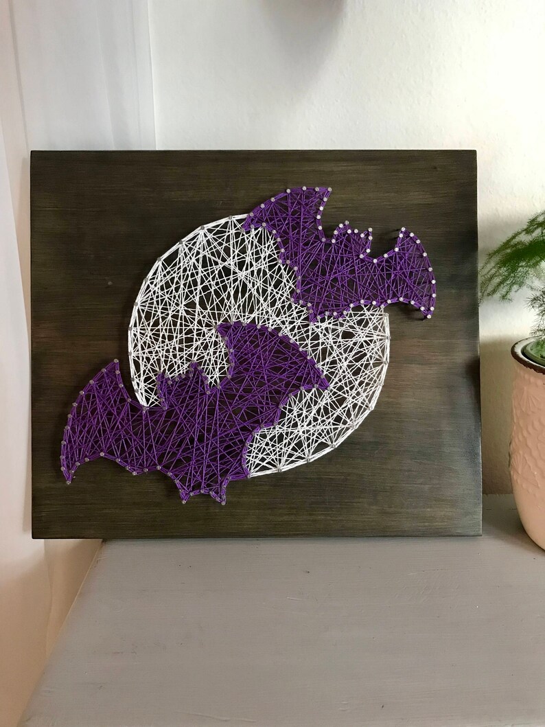 Halloween Bats String Art Spooky Bats Halloween Decor | Etsy