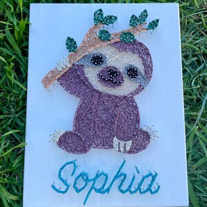 Baby Sloth String Art // Nursery Sloth - Etsy