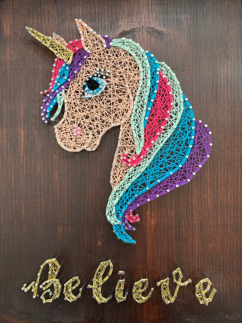 Unicorn String Art | Etsy