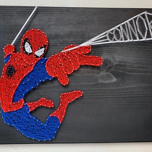 Spider-man String Art With Personalization - Etsy