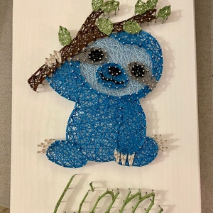 Baby Sloth String Art // Nursery Sloth | Etsy
