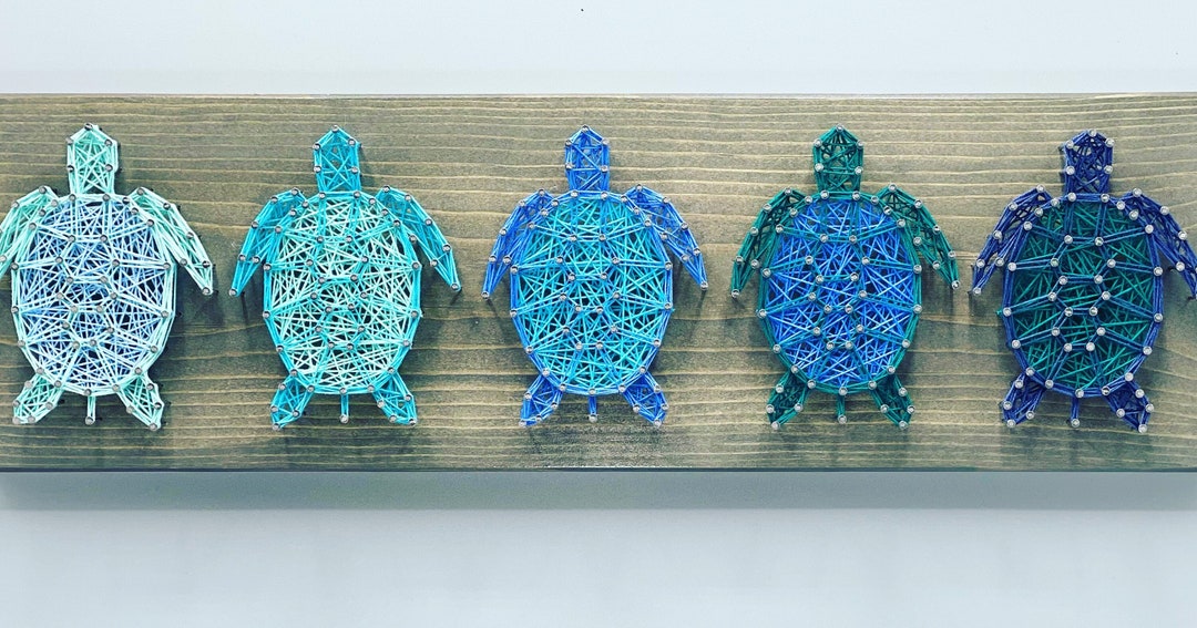 Turtle String Art // Sea Turtle Wall Decor - Etsy
